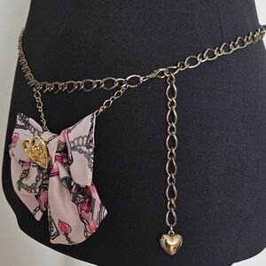 ma*rs | Accessories | Mars Rare Agejo Gyaru Gold Chain Belt With Pink ...